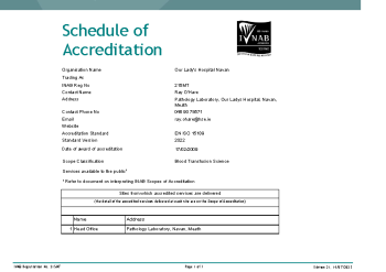 Our Lady's Hospital Navan - INAB