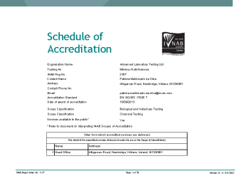 Advanced Laboratory Testing Ltd. - INAB